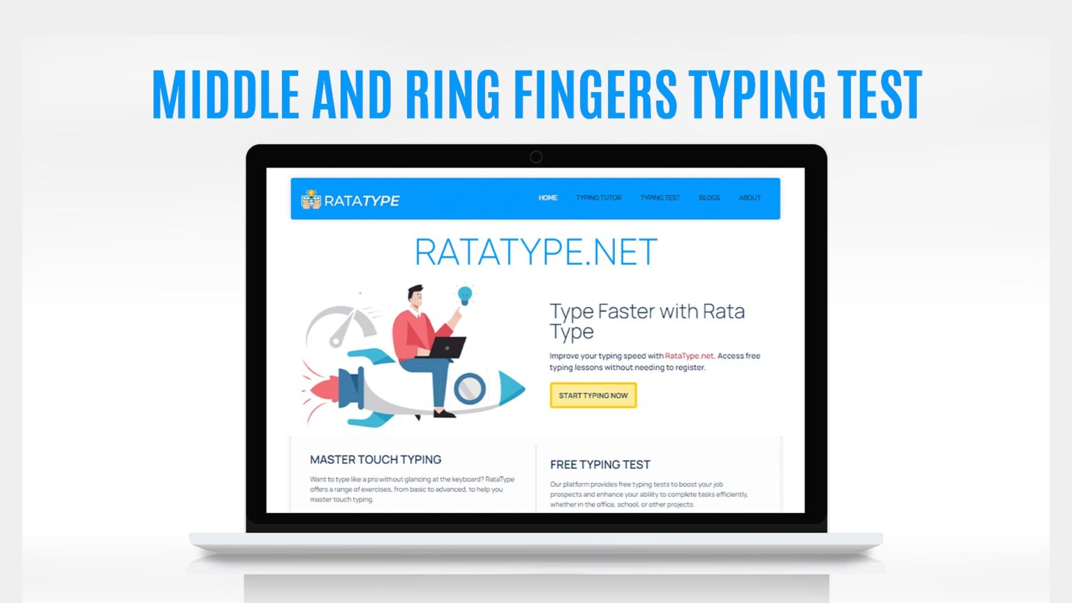 Middle and Ring Fingers Typing Test - Typing Finger